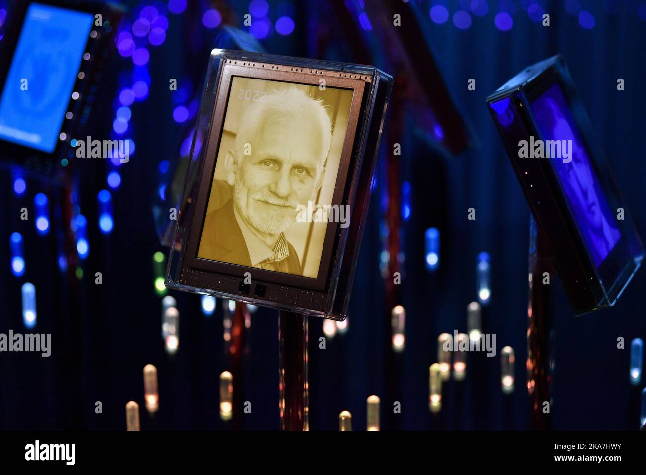 Oslo 20221007. Picture of the Nobel Peace Prize winner for 2022, Ales ...