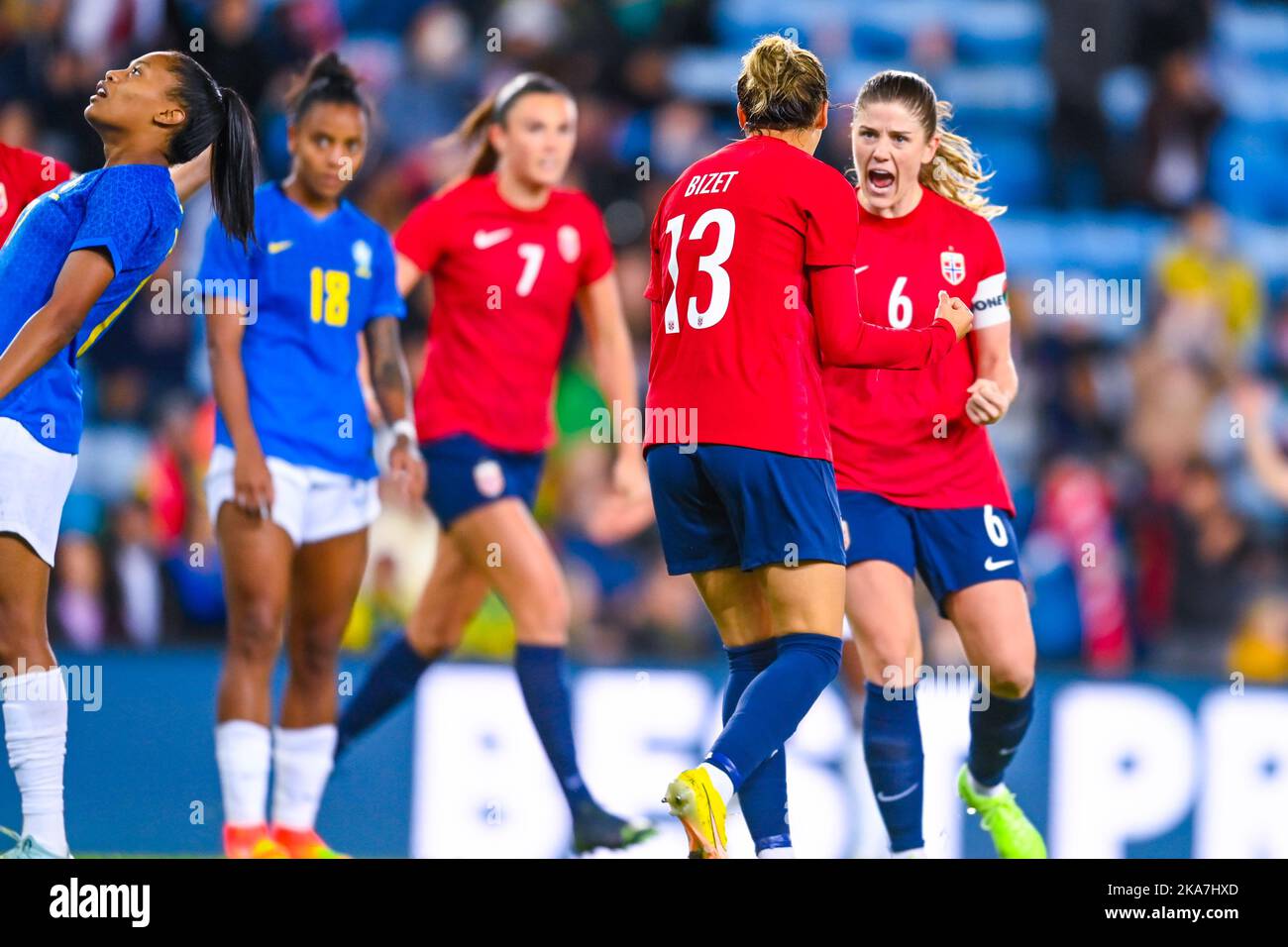 Oslo 20221007. Norway's Celin Bizet Ildhusoey (no. 2 from right) and ...