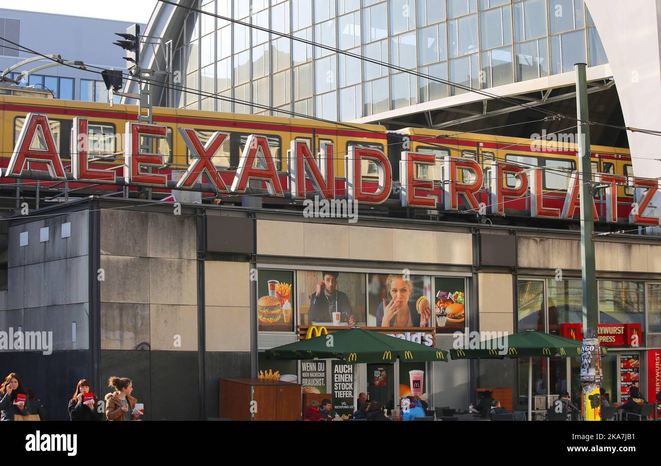 Mcdonalds restaurant alexanderplatz in hi-res stock photography and images - Alamy