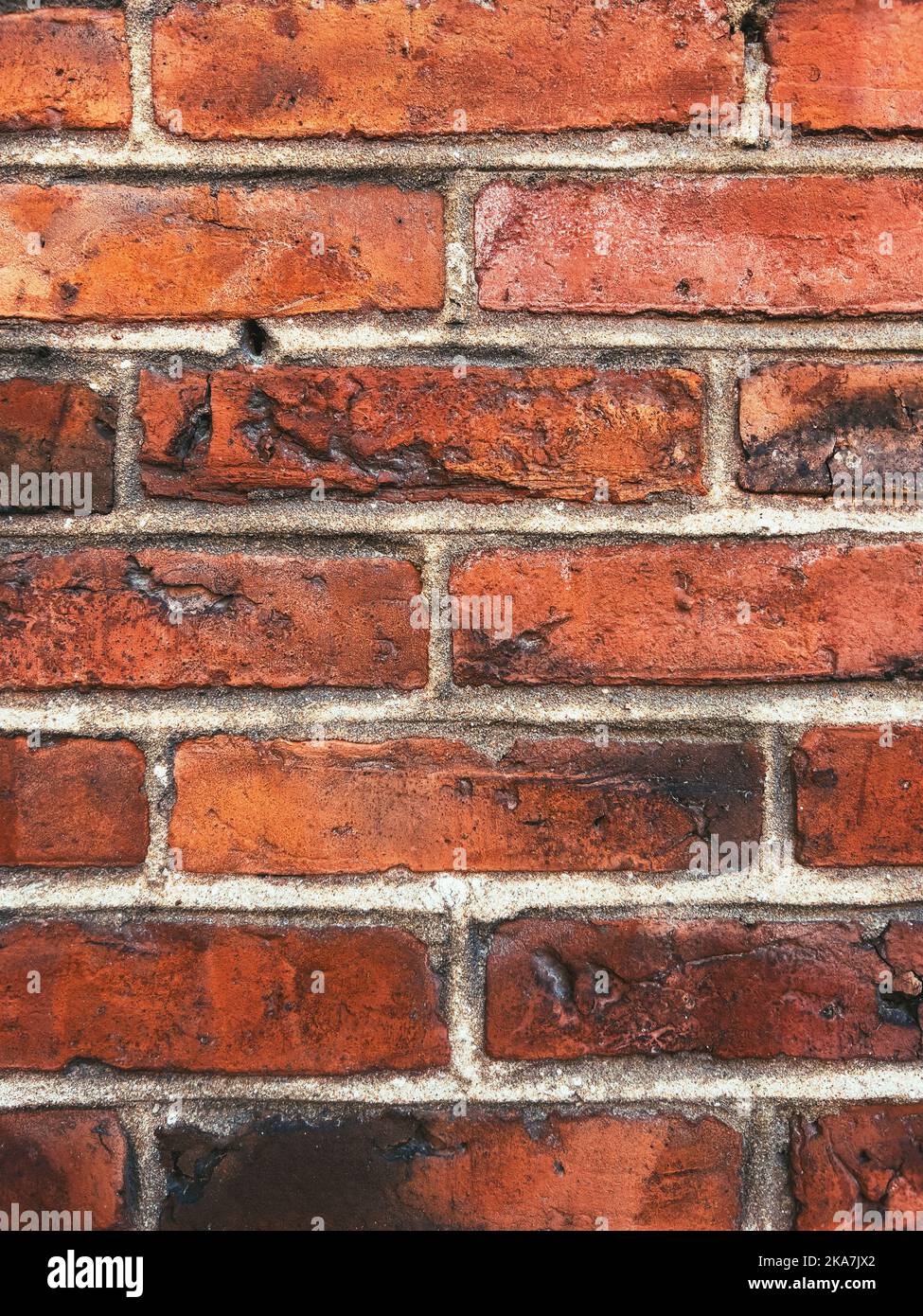Rustic clay brick pattern as background, texture of an old wall from ...
