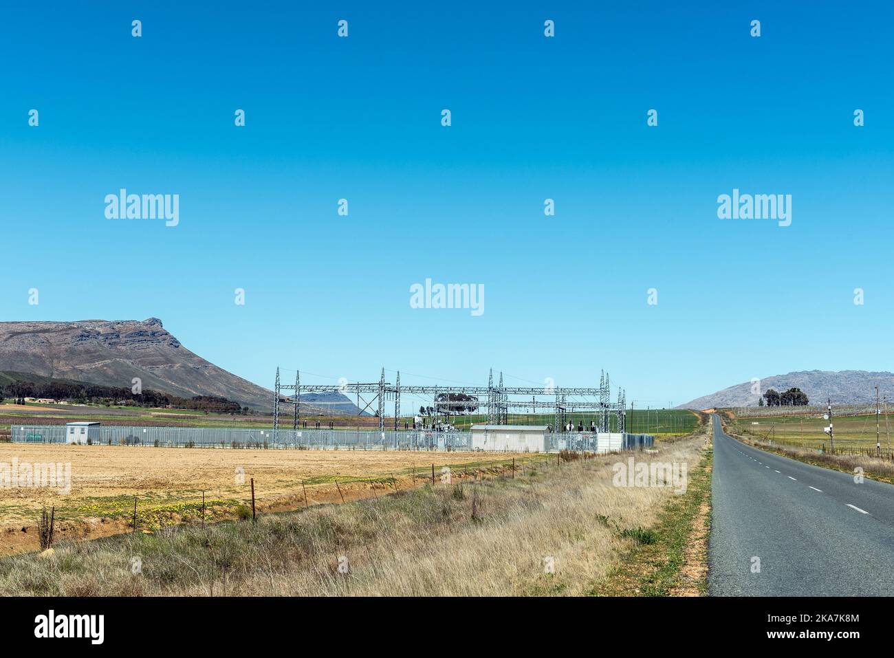 Leeurivier substation on road R303 in the Koue Bokkeveld region of the ...