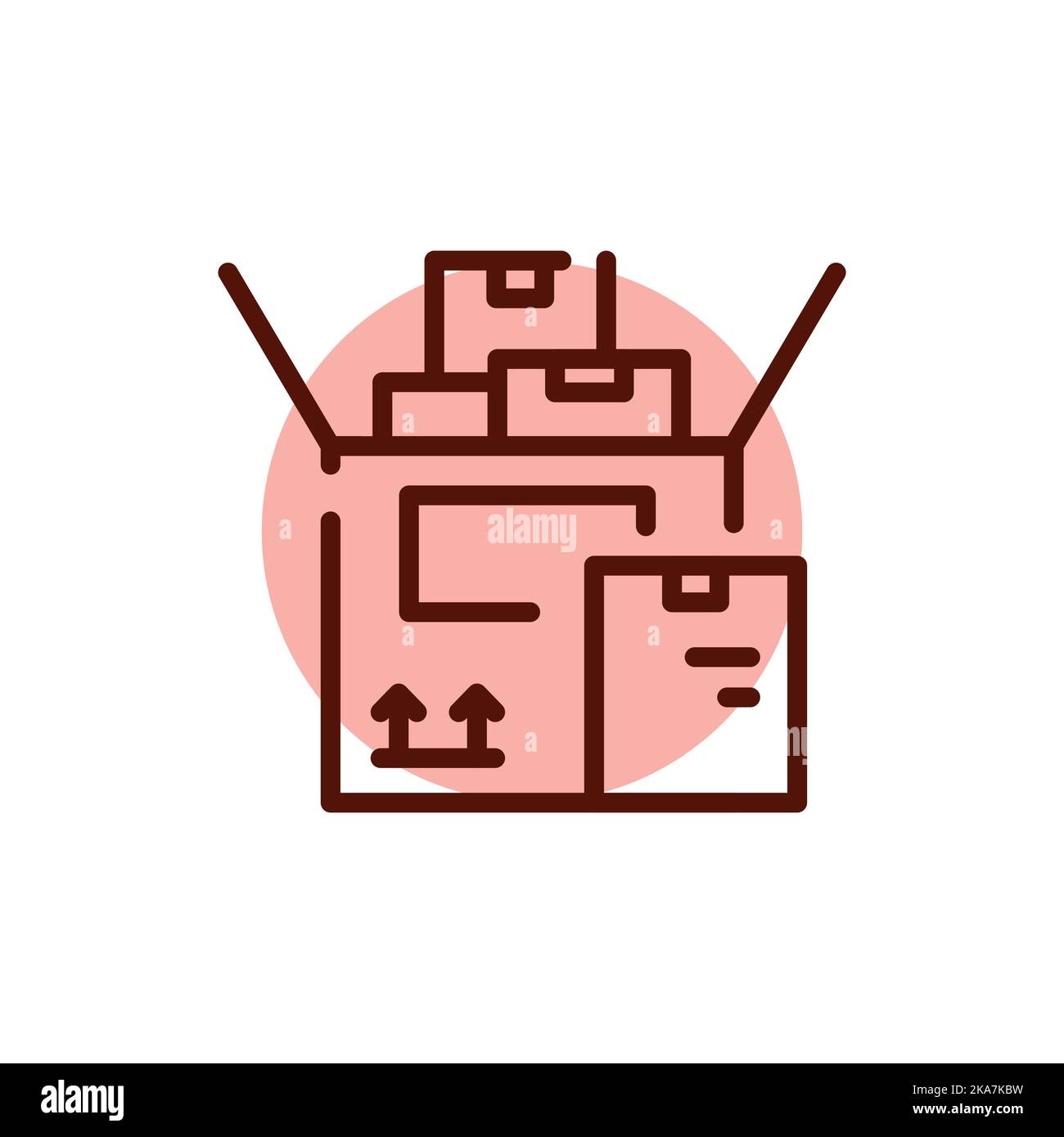 Stockpile olor line icon. Pictogram for web page Stock Vector Image ...