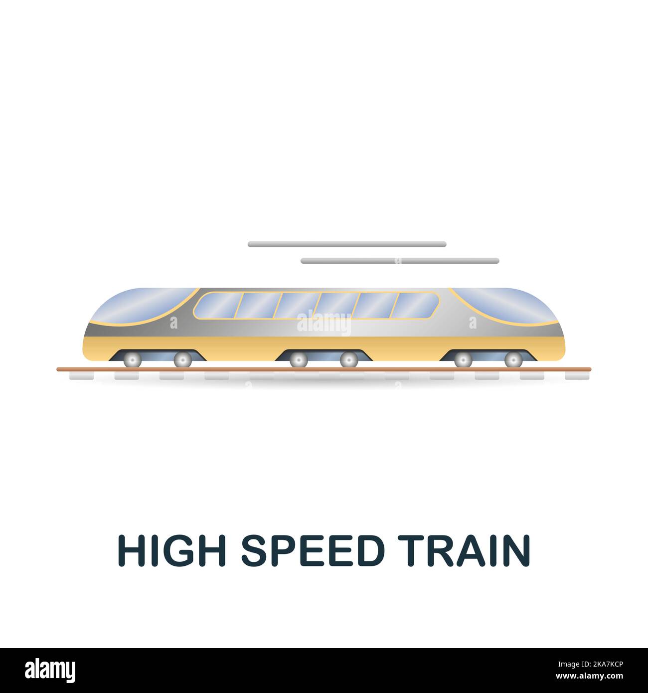 High Speed Train icon. 3d illustration from smart city collection ...