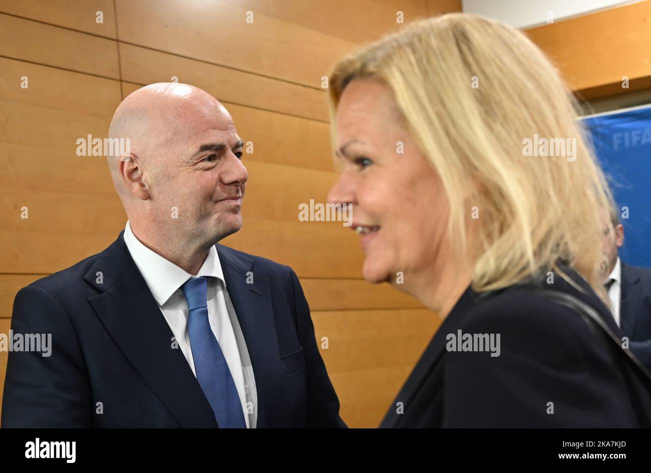 Doha, Qatar. 01st Nov, 2022. Nancy Faeser (SPD), Federal Minister of ...
