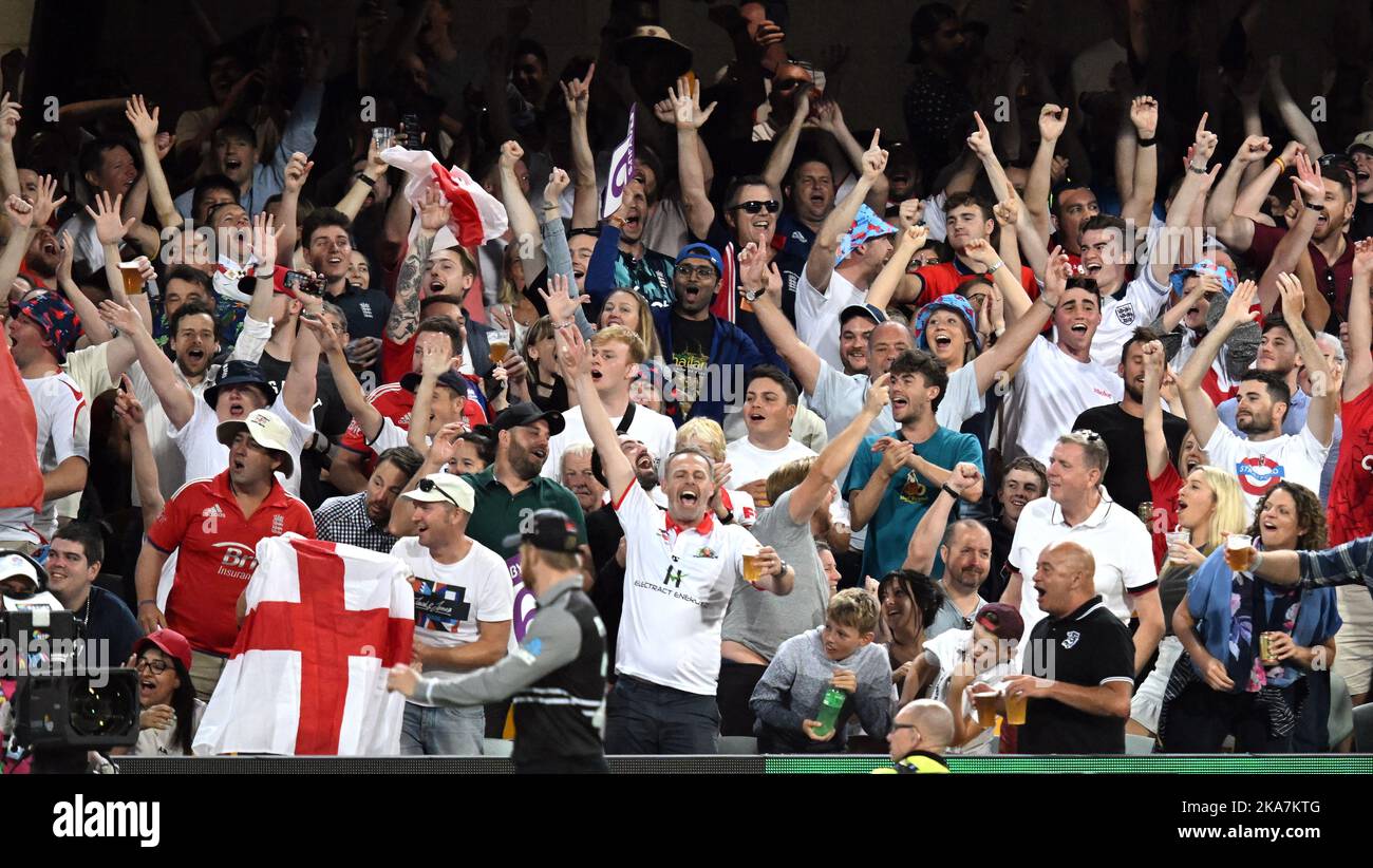 England fans in the stands during the T20 World Cup Super 12 match at ...