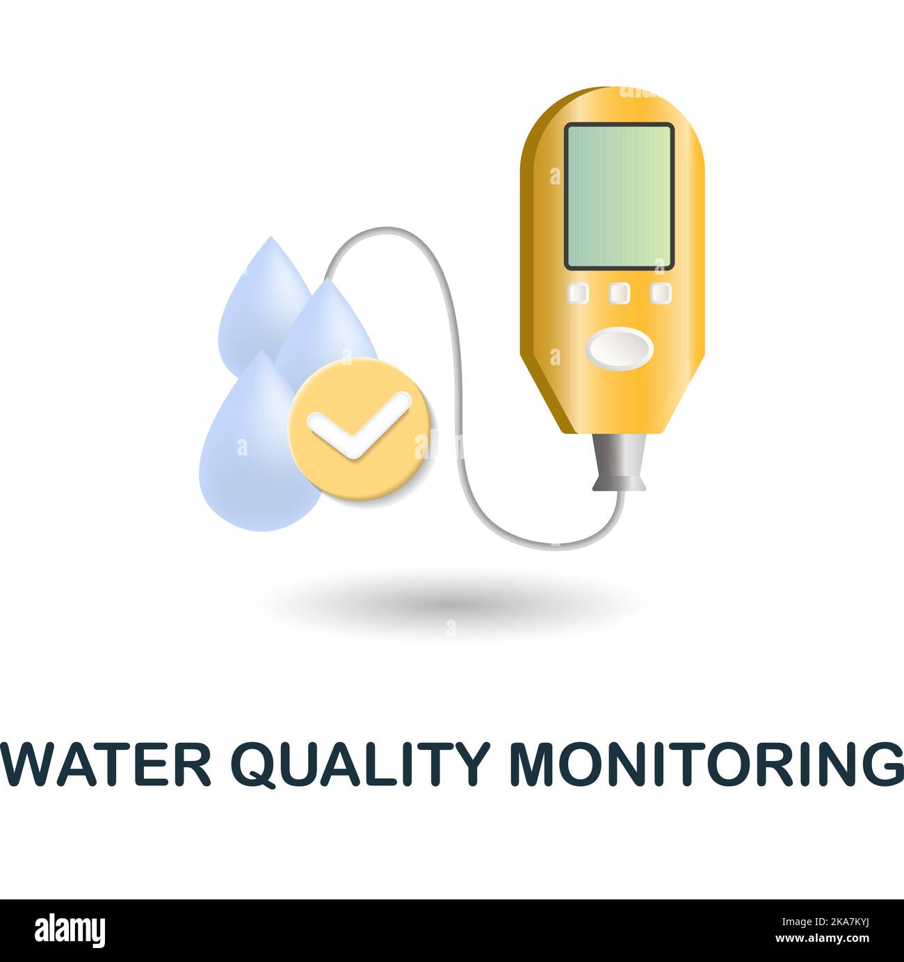 Water Quality Monitoring icon. 3d illustration from smart city ...