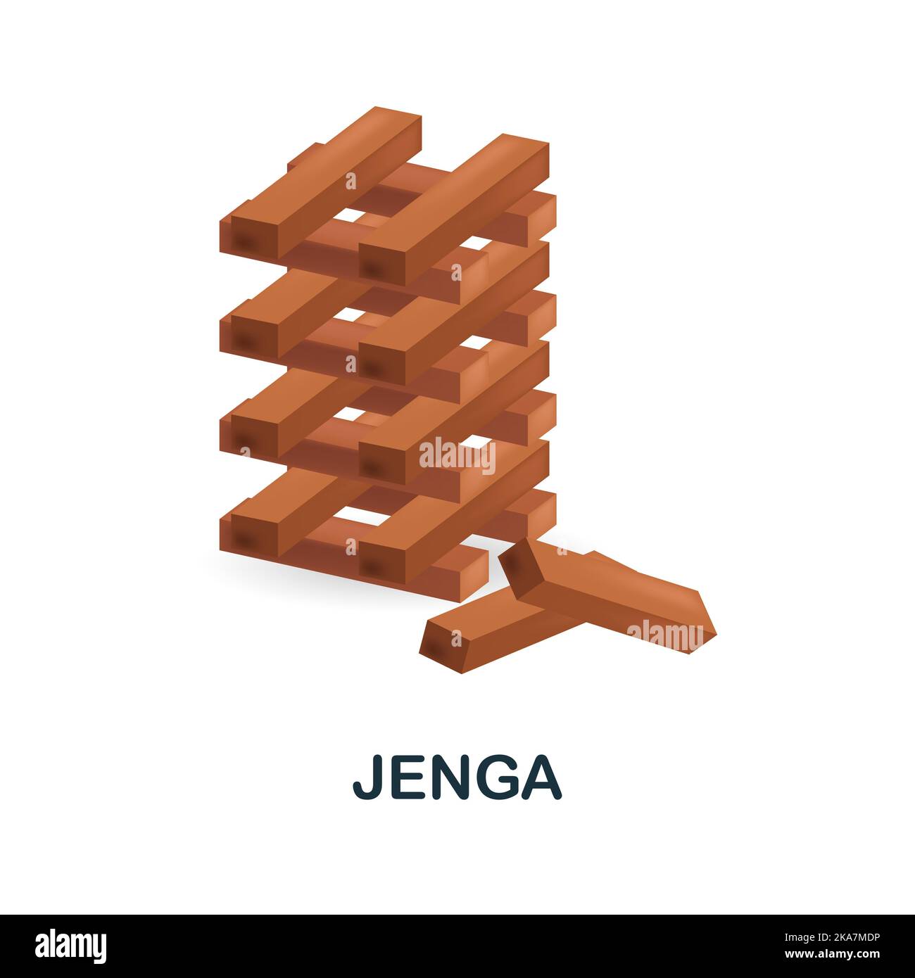 Jenga icon. 3d illustration from table games collection. Creative Jenga ...