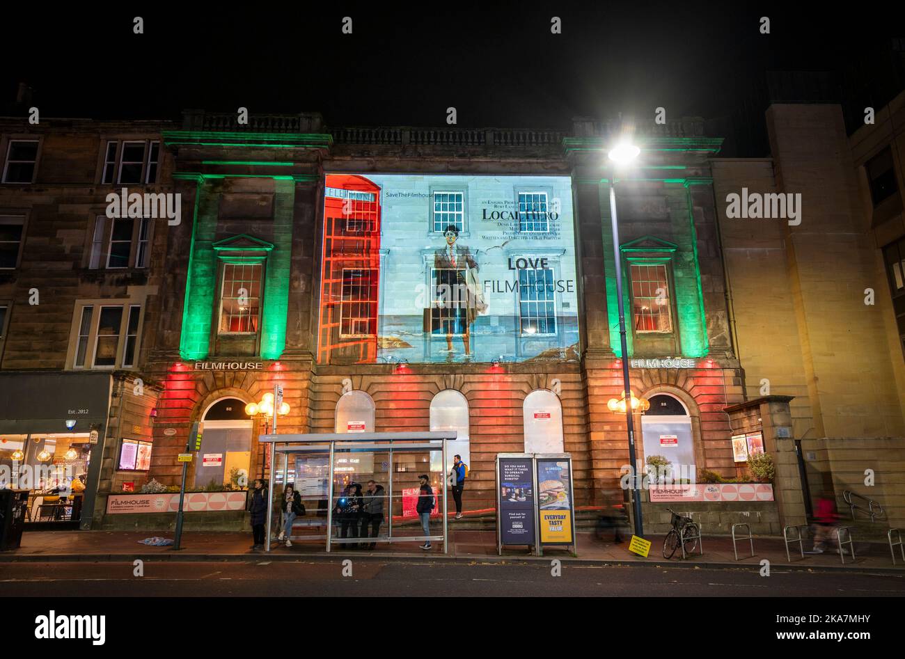An image from the classic Scottish film Local Hero projected onto the ...
