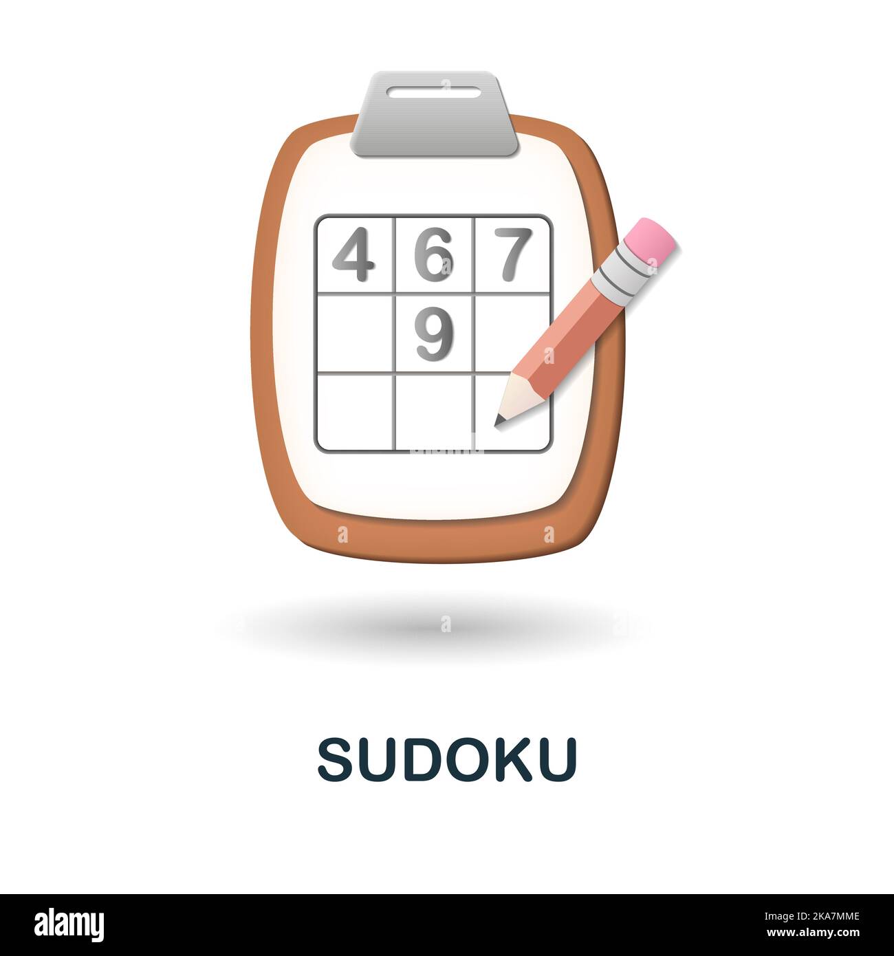 Sudoku Icon 3d Illustration From Table Games Collection Creative