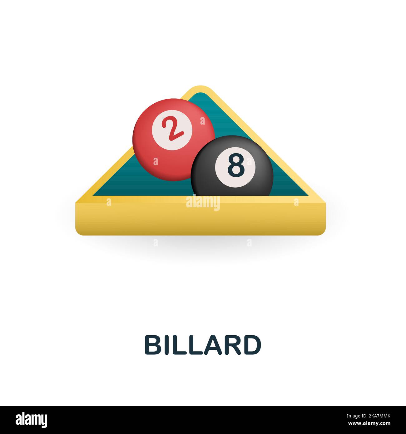 Billard icon. 3d illustration from table games collection. Creative ...