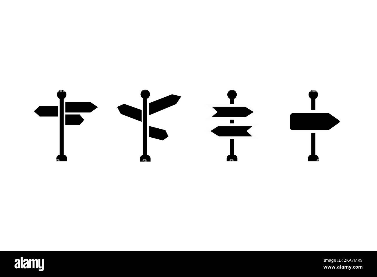 Road Sign Arrow Icon Vector Logo Template Illustration Design Stock ...