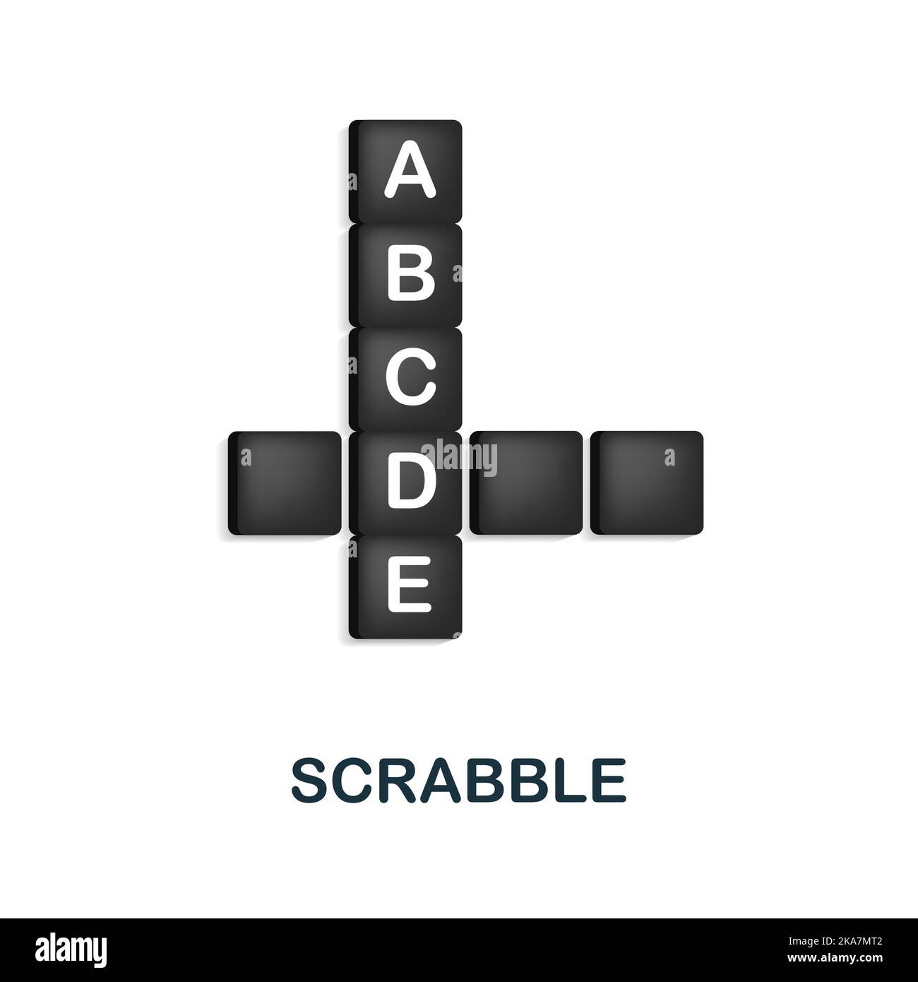 Scrabble icon. 3d illustration from table games collection. Creative ...