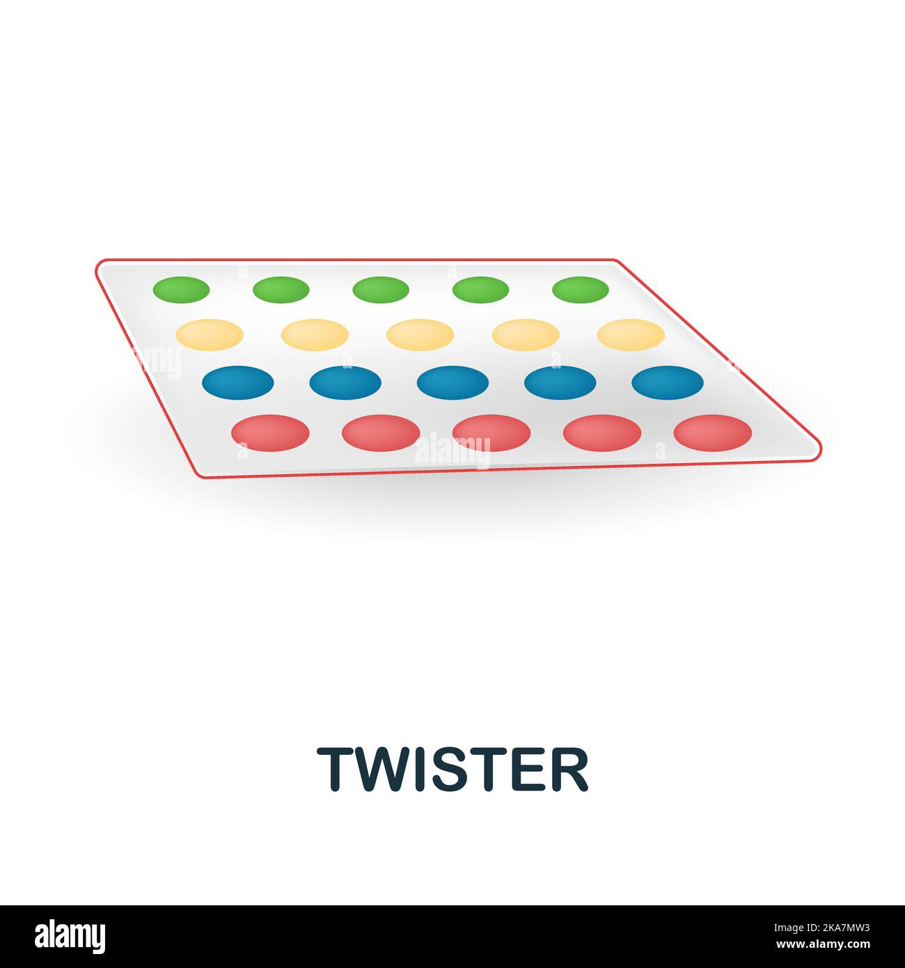 Twister icon. 3d illustration from table games collection. Creative ...