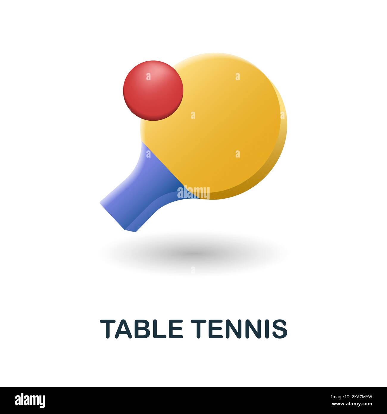 Table Tennis icon. 3d illustration from table games collection ...