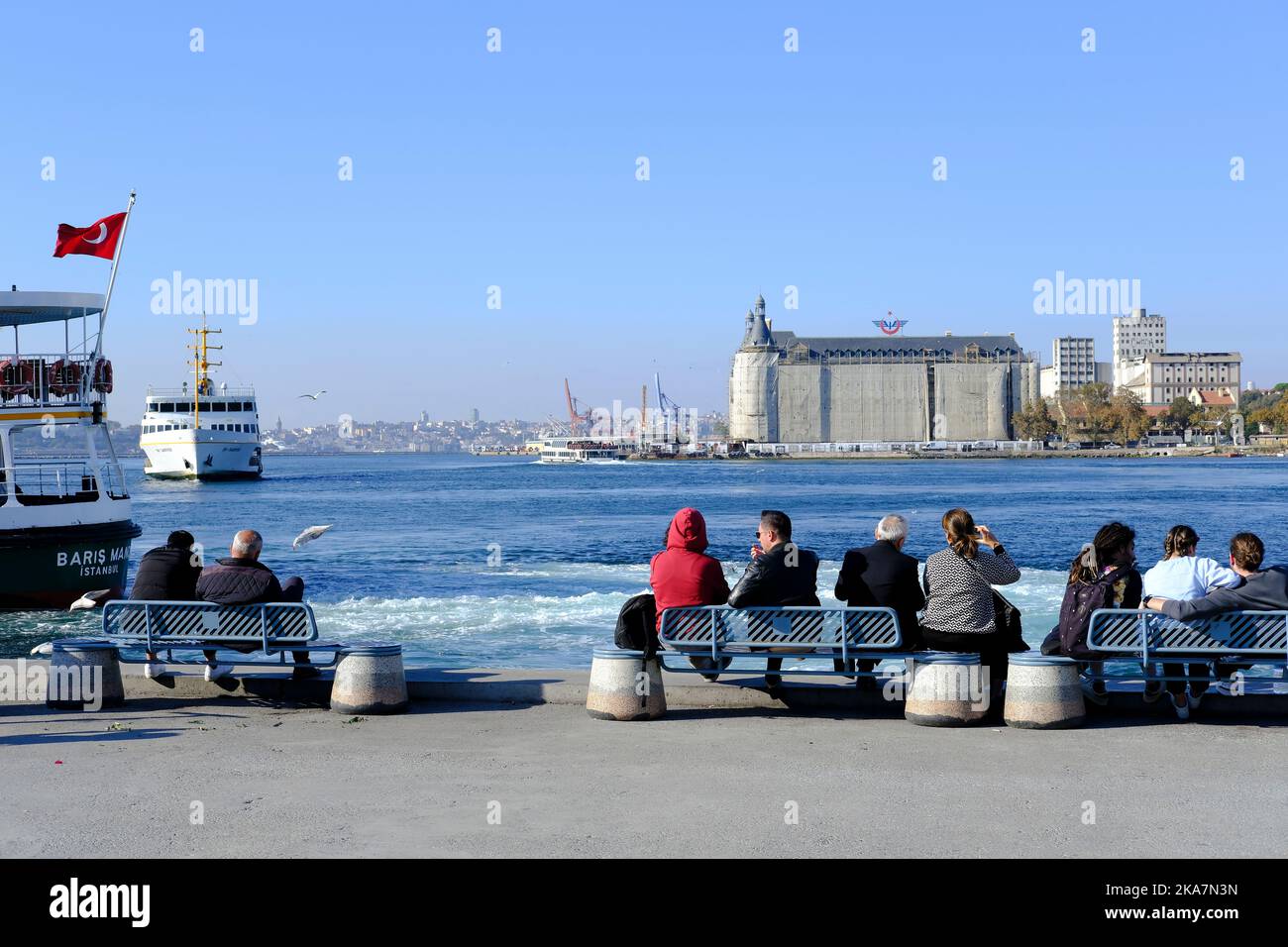 Istanbul, Turkey - October 27, 2022: Turkish people and some tourists ...