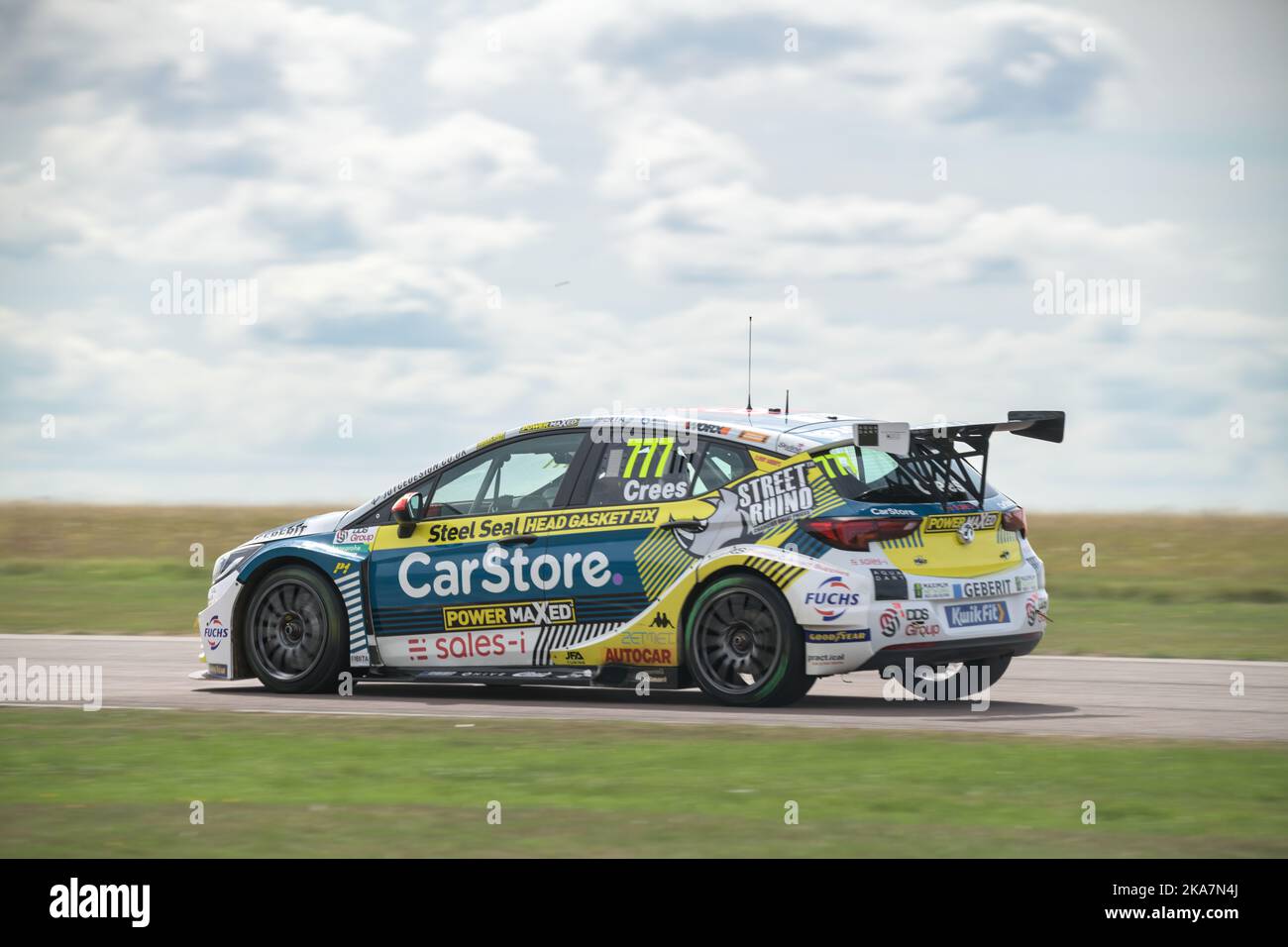 Michael Crees number 777 at Thruxton race circuit in 2022 in his ...