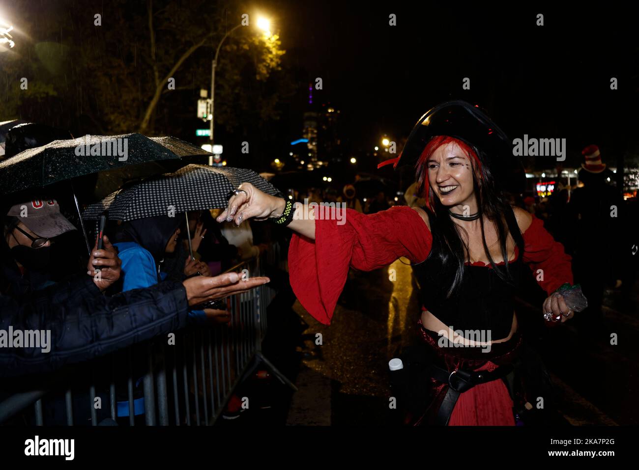 New York, USA. 31st Oct, 2022. People take part in the 49th Village ...