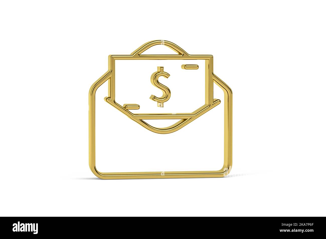Golden 3d money transfer icon isolated on white background - 3d render ...