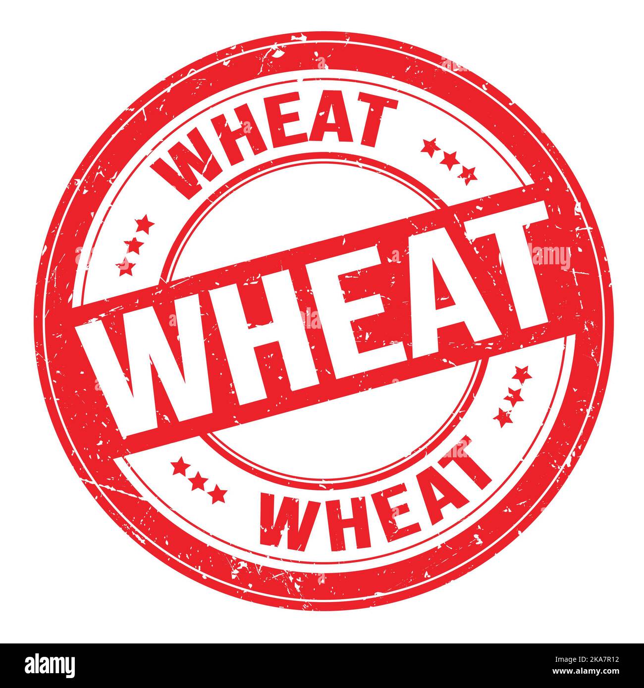 WHEAT text written on red round grungy stamp sign Stock Photo - Alamy