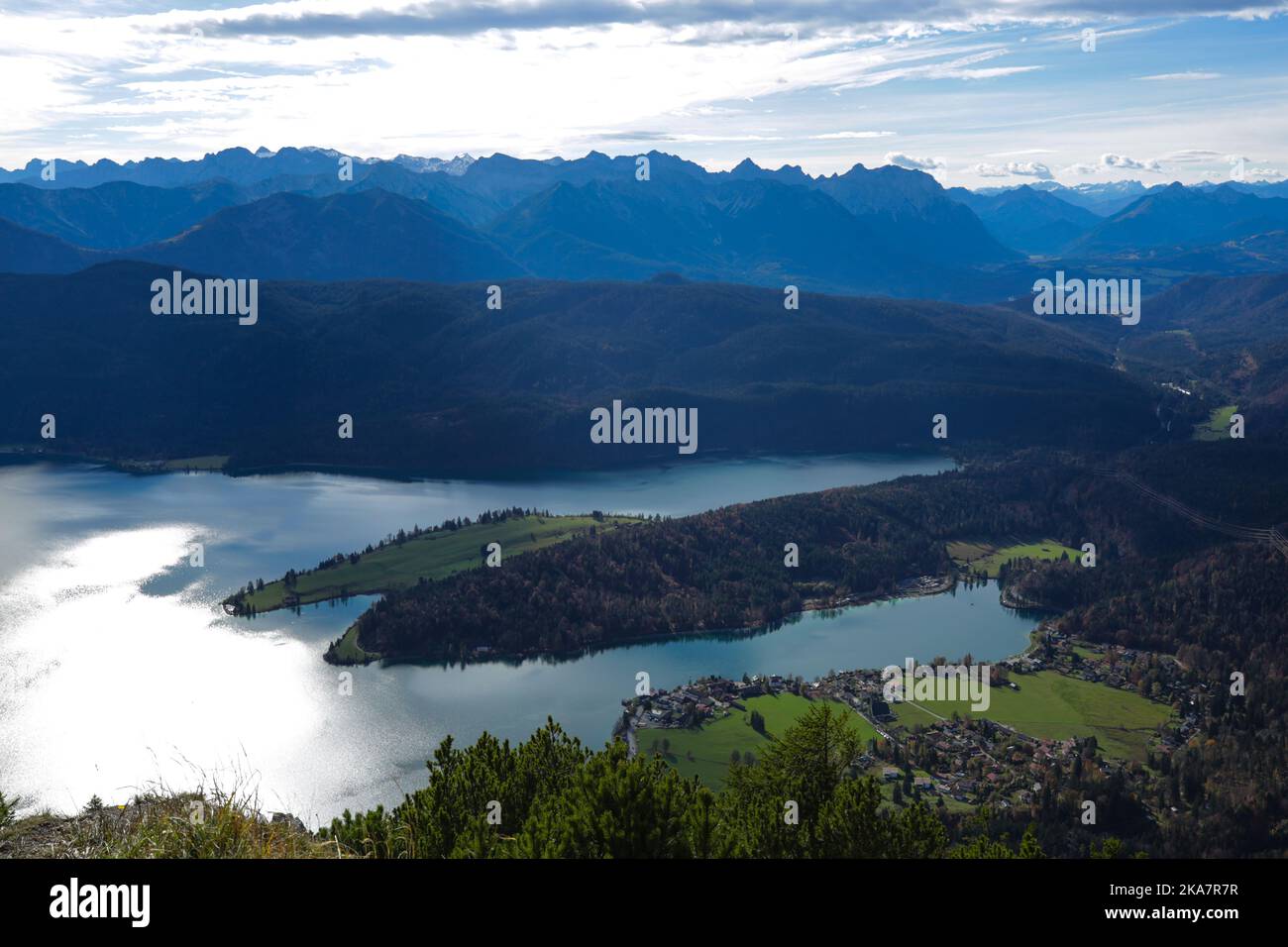 bavaria, germany, alps, walchensee, travel, herzogstand, blue, mountain ...