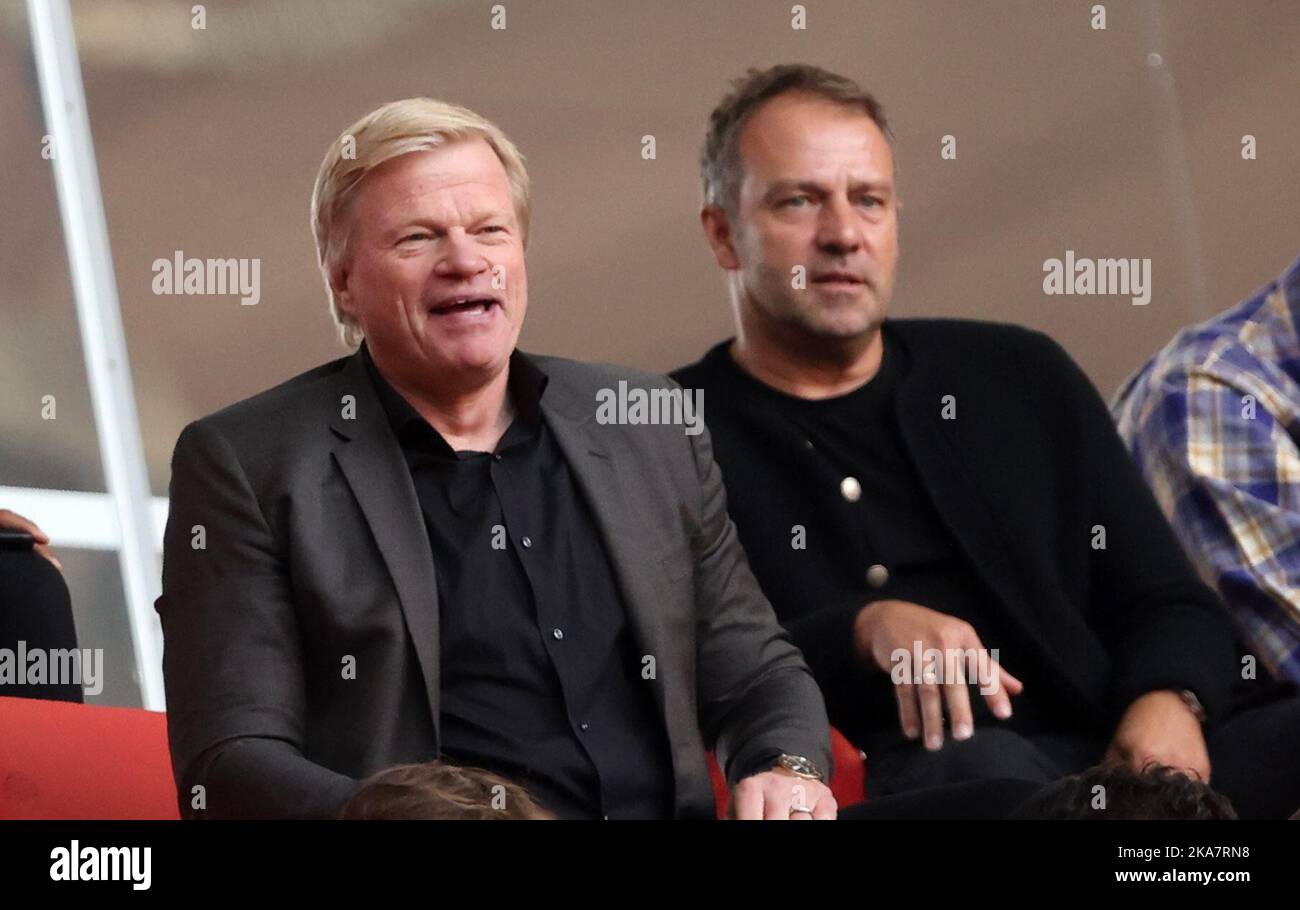 Oliver Kahn CEO of Bayern Muenchen Head coach Hansi Flick of Germany ...