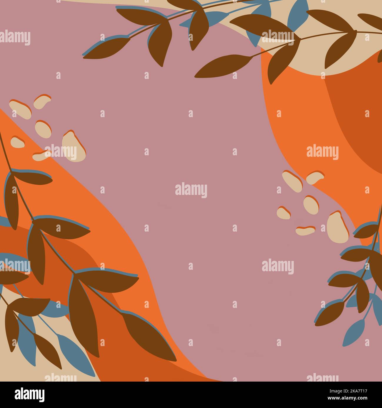 Abstract boho background, modern cover color beige. Colorful minimal ...