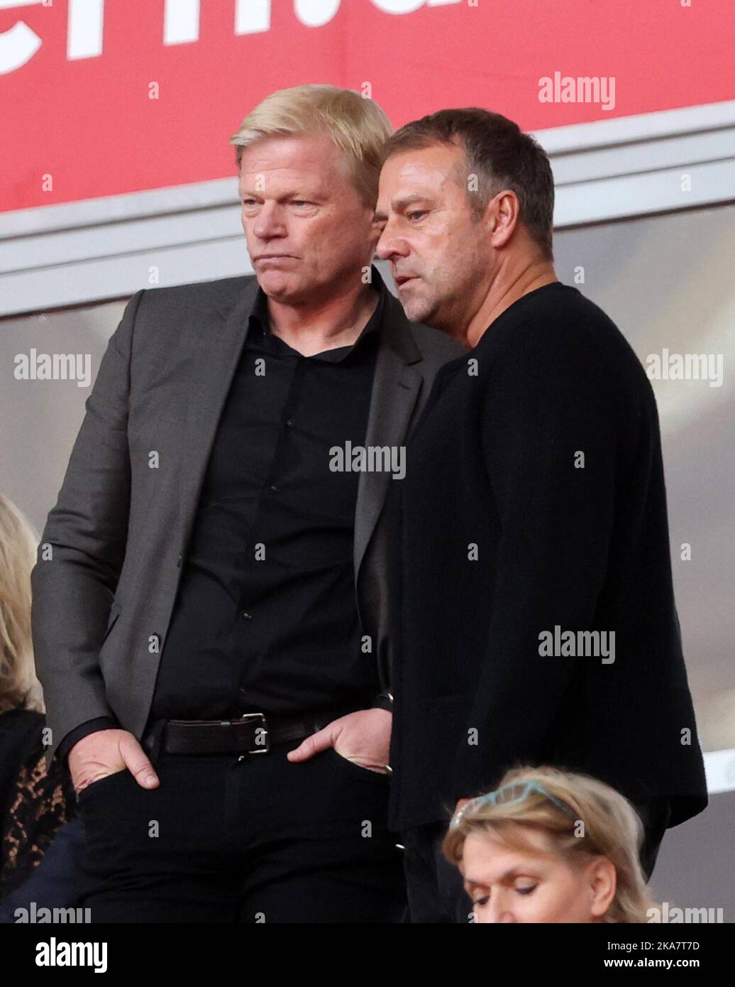 Head coach Hansi Flick of Germany Oliver Kahn CEO of Bayern Muenchen ...