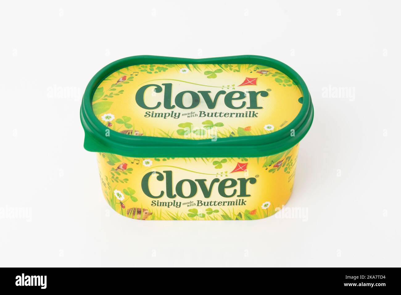 A Clover butter box shot against a plain white background Stock Photo ...