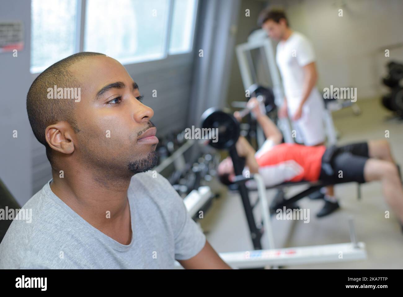 tired man in the gym Stock Photo - Alamy