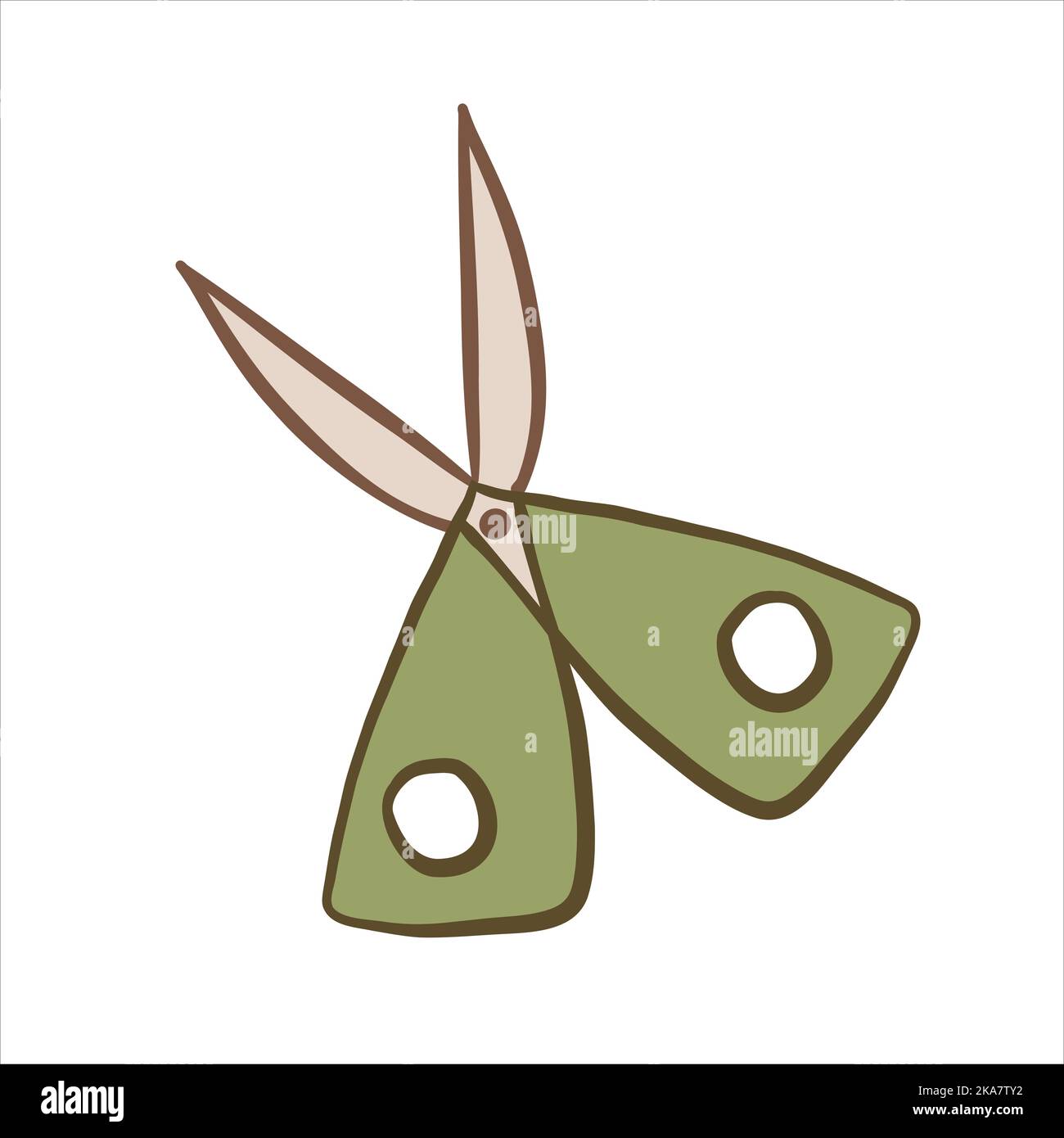 Scissors sewing element. Vector illustration on the theme of sewing ...