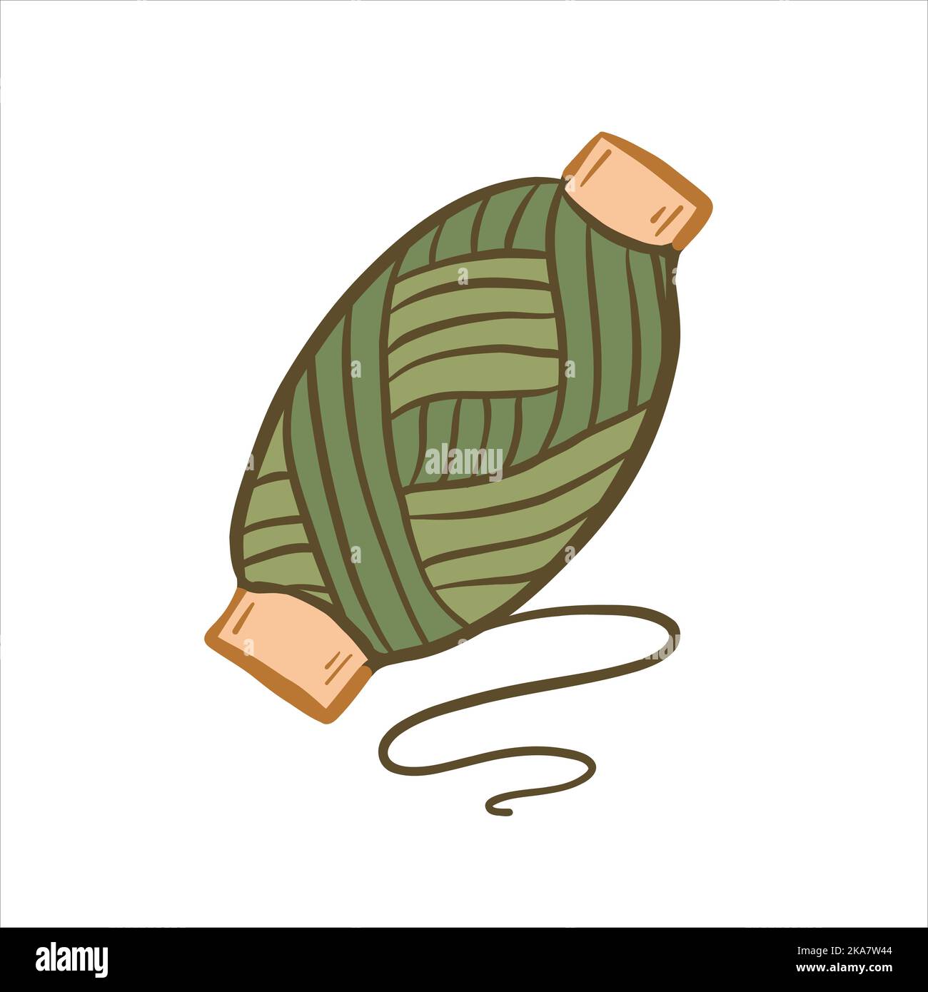 Spool of thread for sewing. Fashion designer tool Stock Vector Image ...