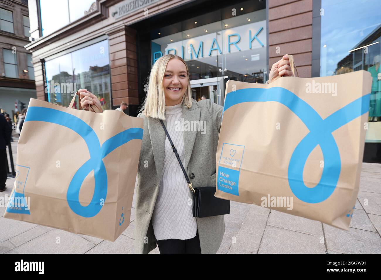Louise Shearer outside Primark store in the historic five-storey Bank ...