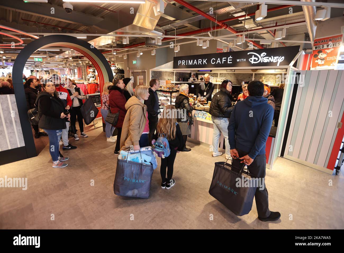 Customers enter the Primark store in the historic five-storey Bank ...