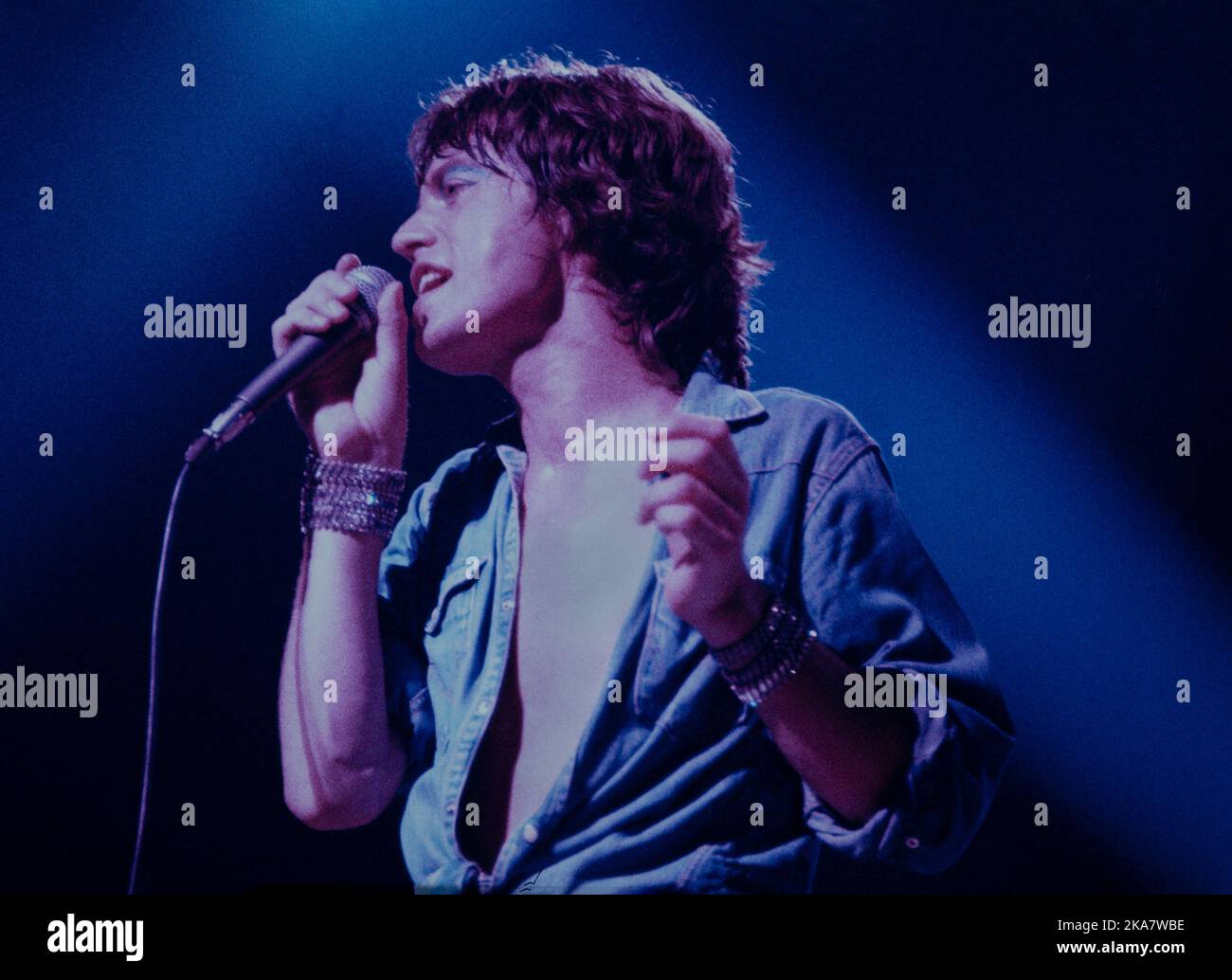 Mick Jagger of The Rolling Stones live on stage Stock Photo - Alamy