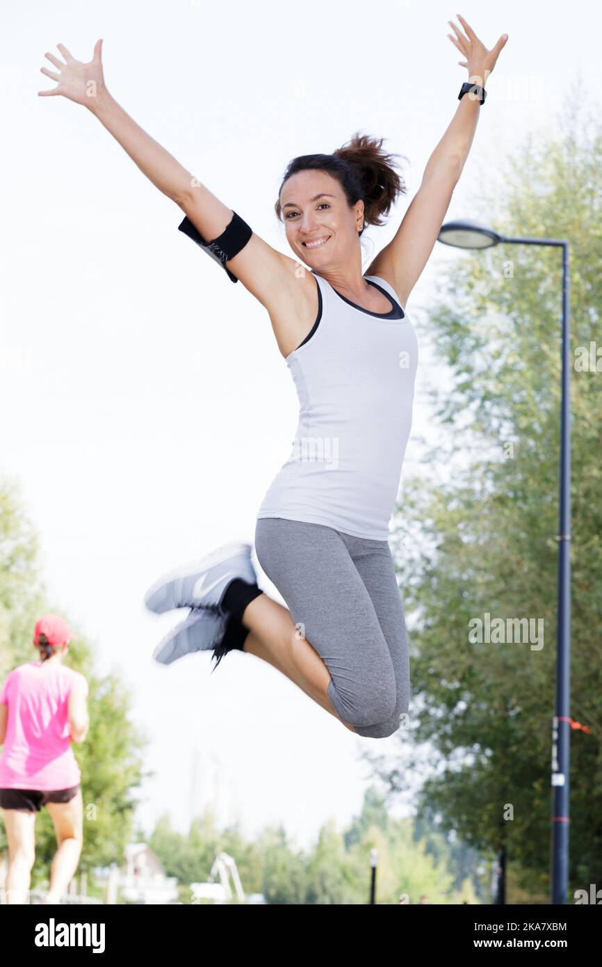 Star jump gym hi-res stock photography and images - Alamy