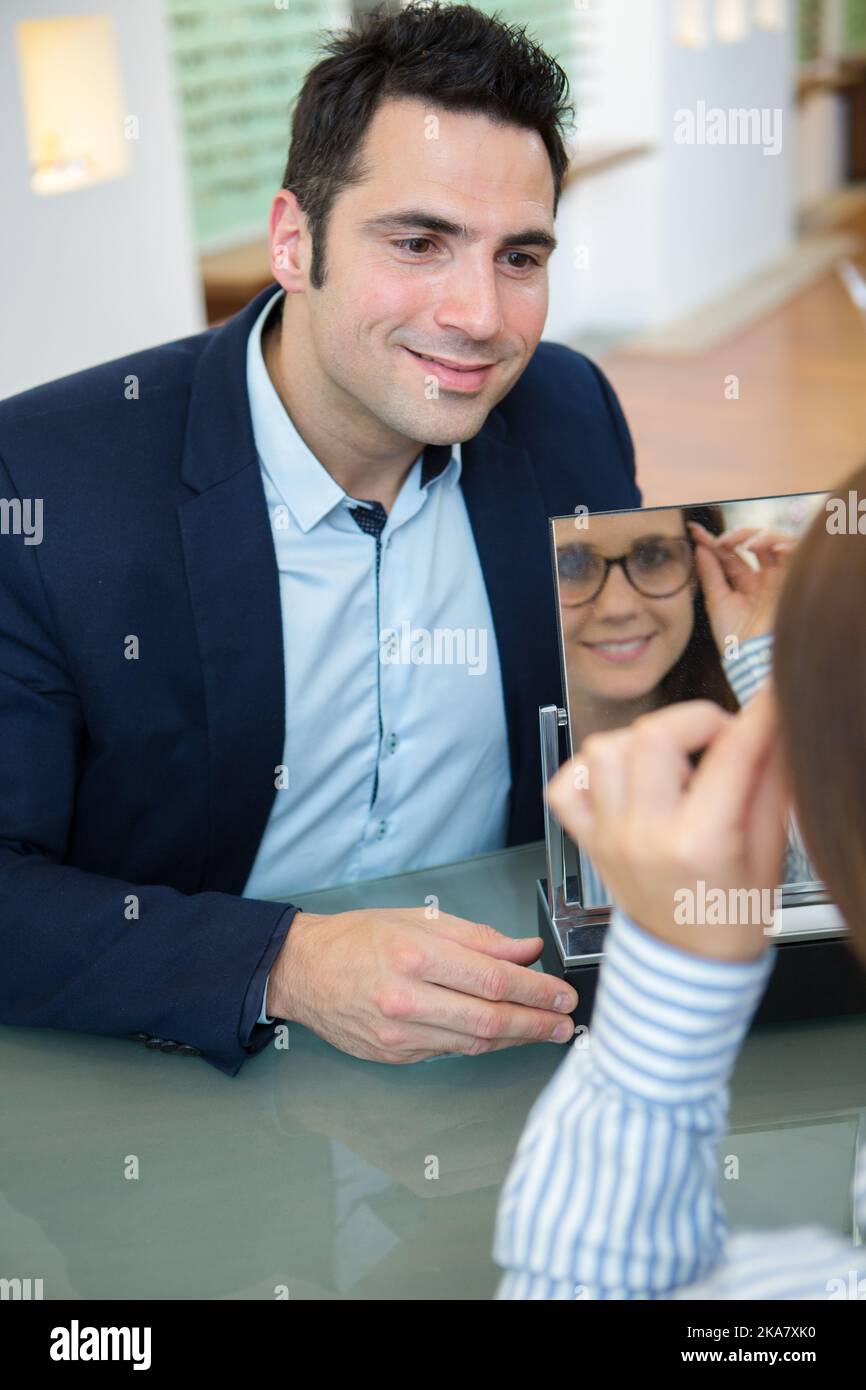 Opticians choice new glasses hi-res stock photography and images - Alamy