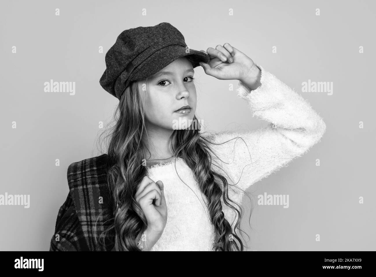 love her style. beauty and fashion. cheerful parisian child has long ...