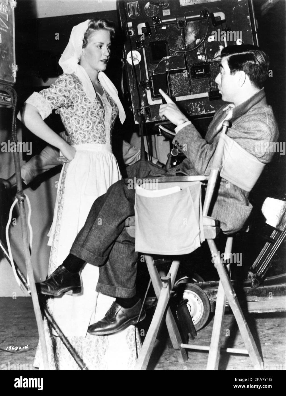 DOROTHY PATRICK and Director RICHARD WHORF on set candid with ...