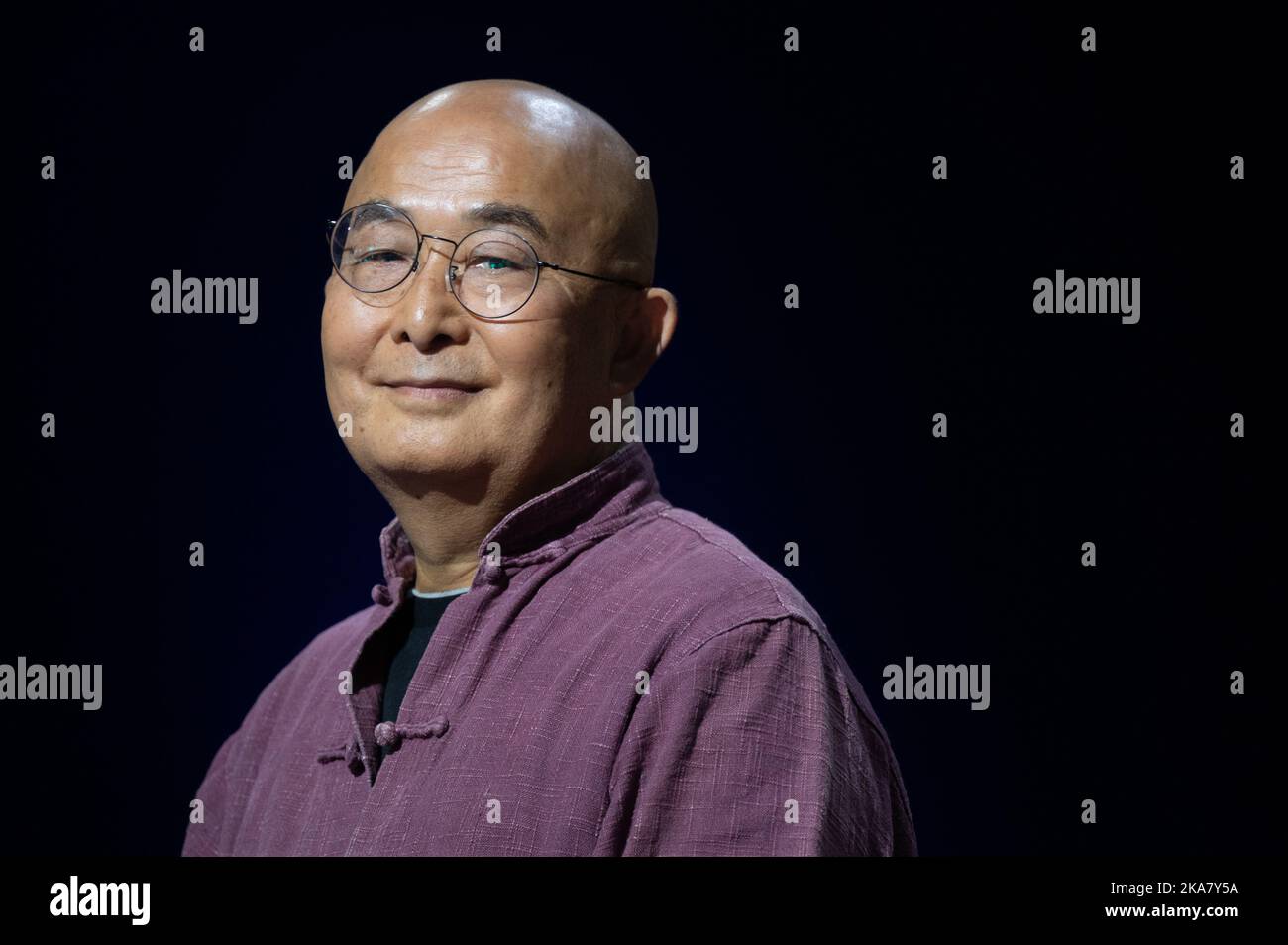 22 October 2022, Hesse, Frankfurt/Main: Liao Yiwu, Chinese writer, poet ...