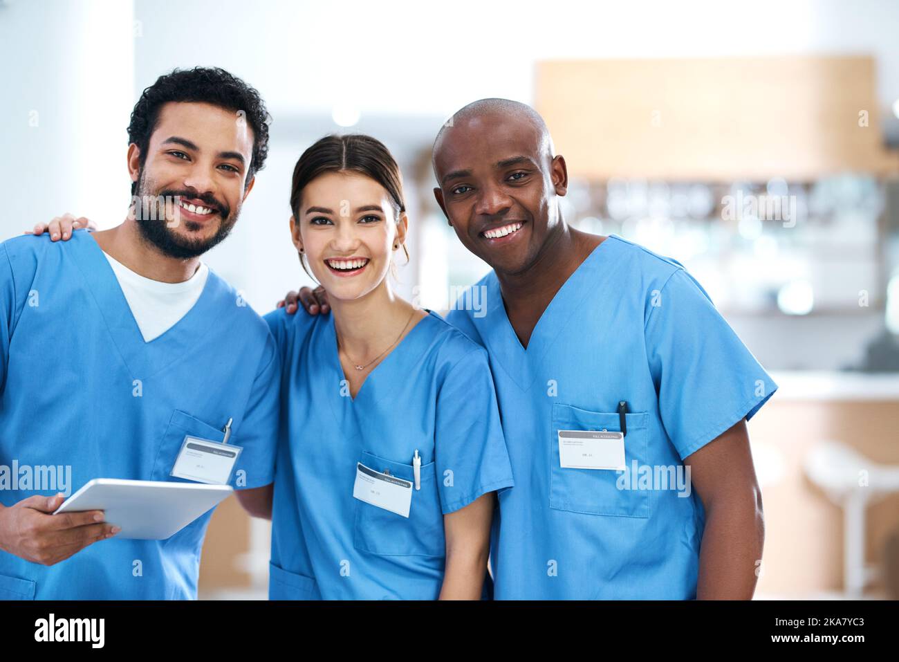 Teamwork allows us to perform at our best always. Portrait of a group of medical practitioners ...