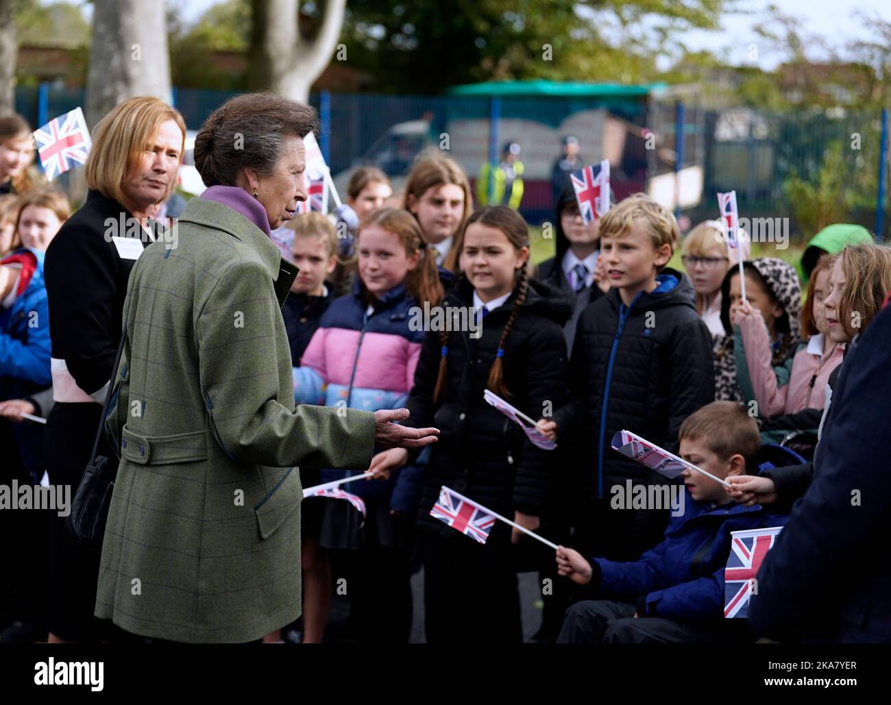 The Princess Royal meets school children as she opens the Gosport ...