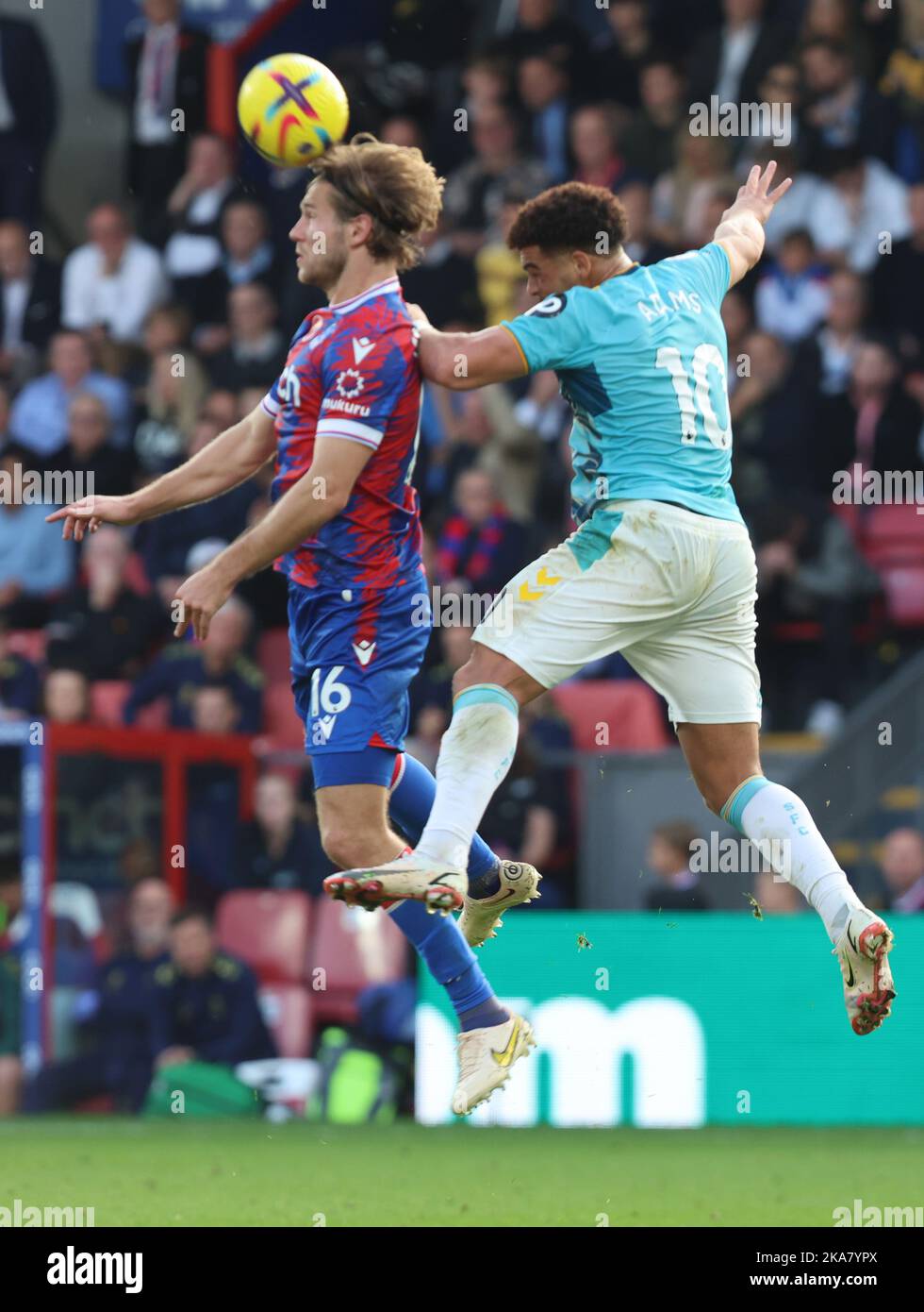London ENGLAND - October 29: L-R Crystal Palace's Joachim Andersen and ...