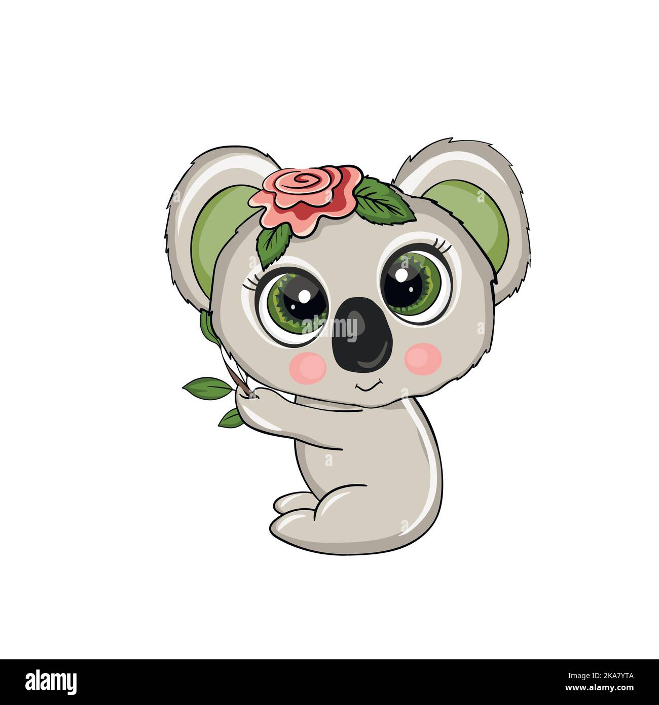 Cute panda baby isolated on white background. Funny australian animals ...