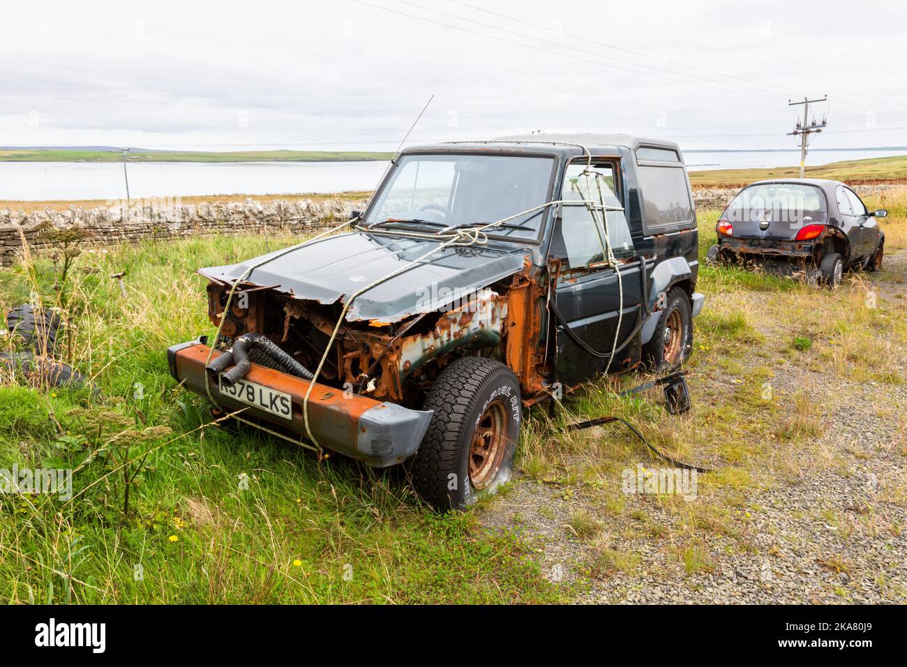 Abandoned old car, Rousay, Orkney, UK Stock Photo - Alamy