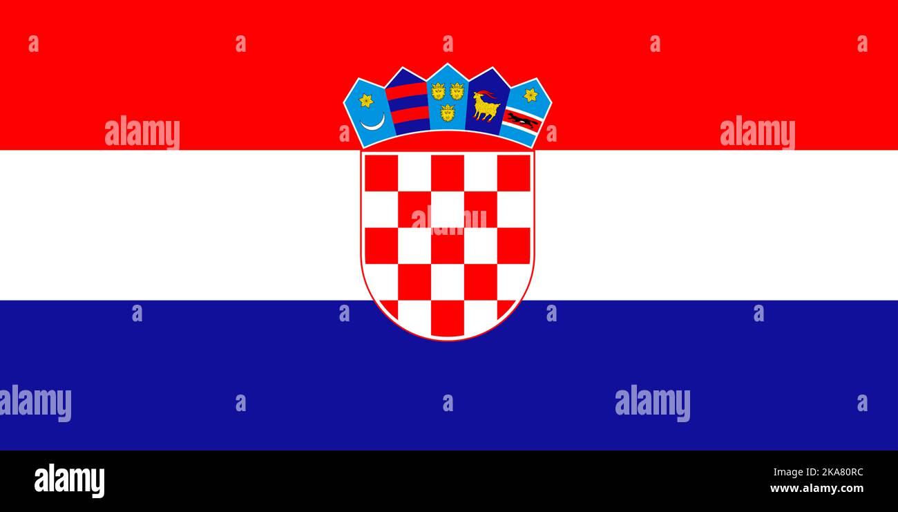 Croatia. Flag of Croatia. Horizontal design. llustration of the flag of ...