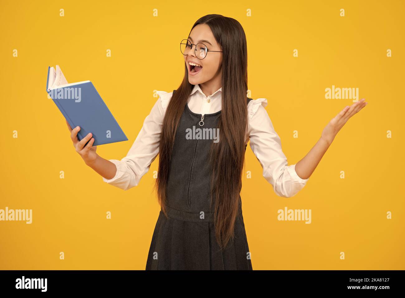 Student school girl isolated portrait. Back to school. Tenager ...