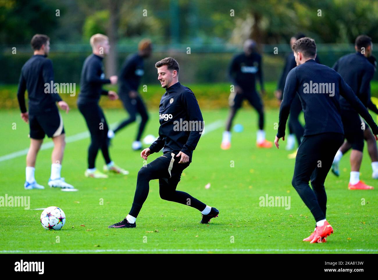Chelsea's Mason Mount during a training session at Cobham Training ...