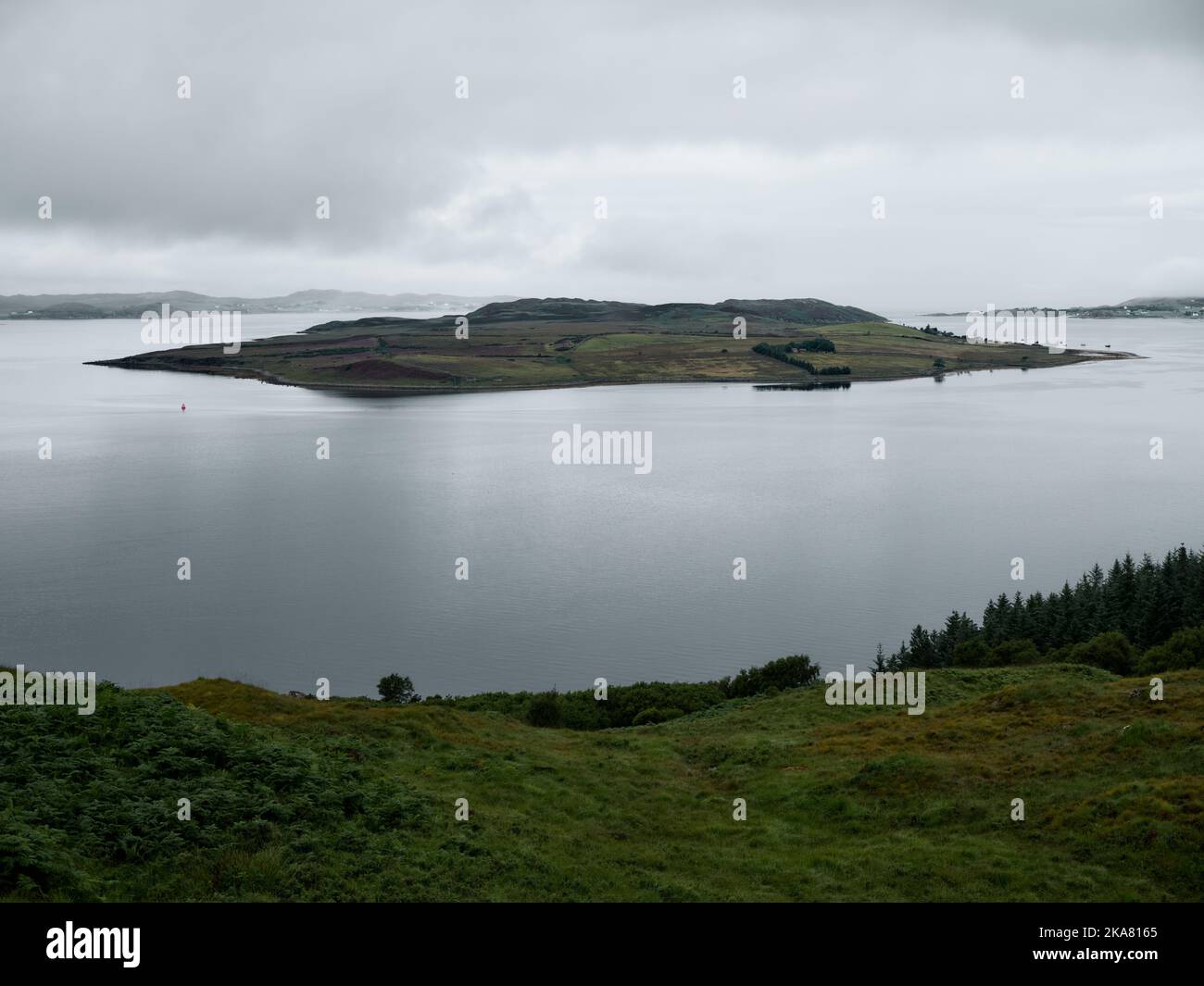 The Isle of Ewe and Loch Ewe ion the west coast of Scotland in Ross ...