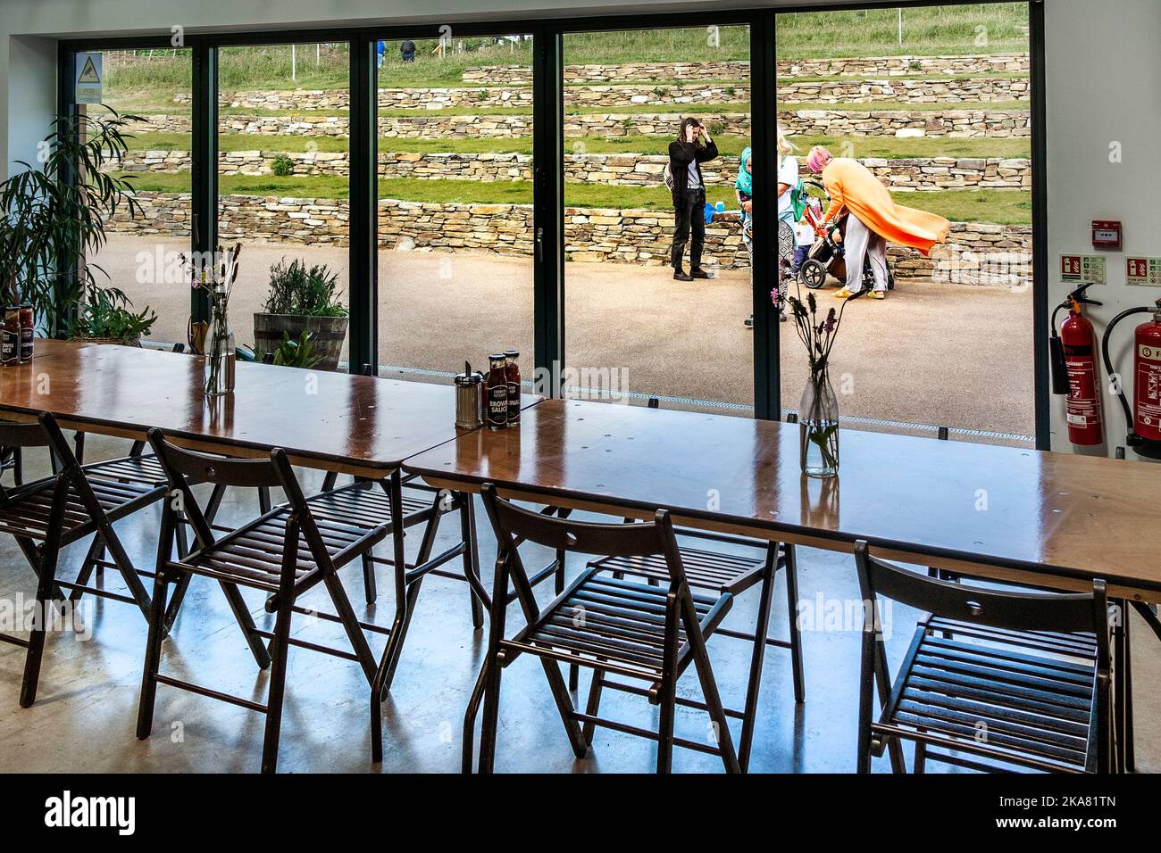 The interior of The Canteen in Newquay Orchard a community initiative in Newquay in Cornwall in ...