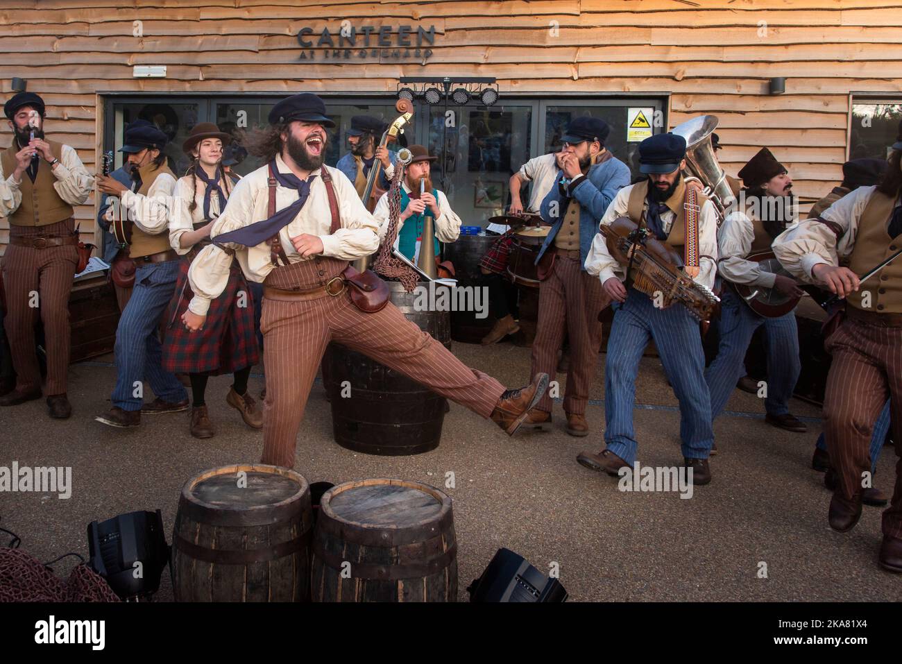 The Old Time Sailors performing at the Newquay Orchard amphitheatre in ...